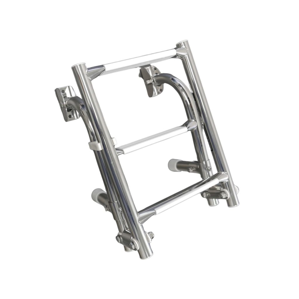 Folding Boarding Ladder, 316 Stainless Steel, 3 steps - thargo.com